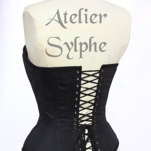 23 Inches Waist Size Edwardian Black Dots Cotton Coutil - Etsy