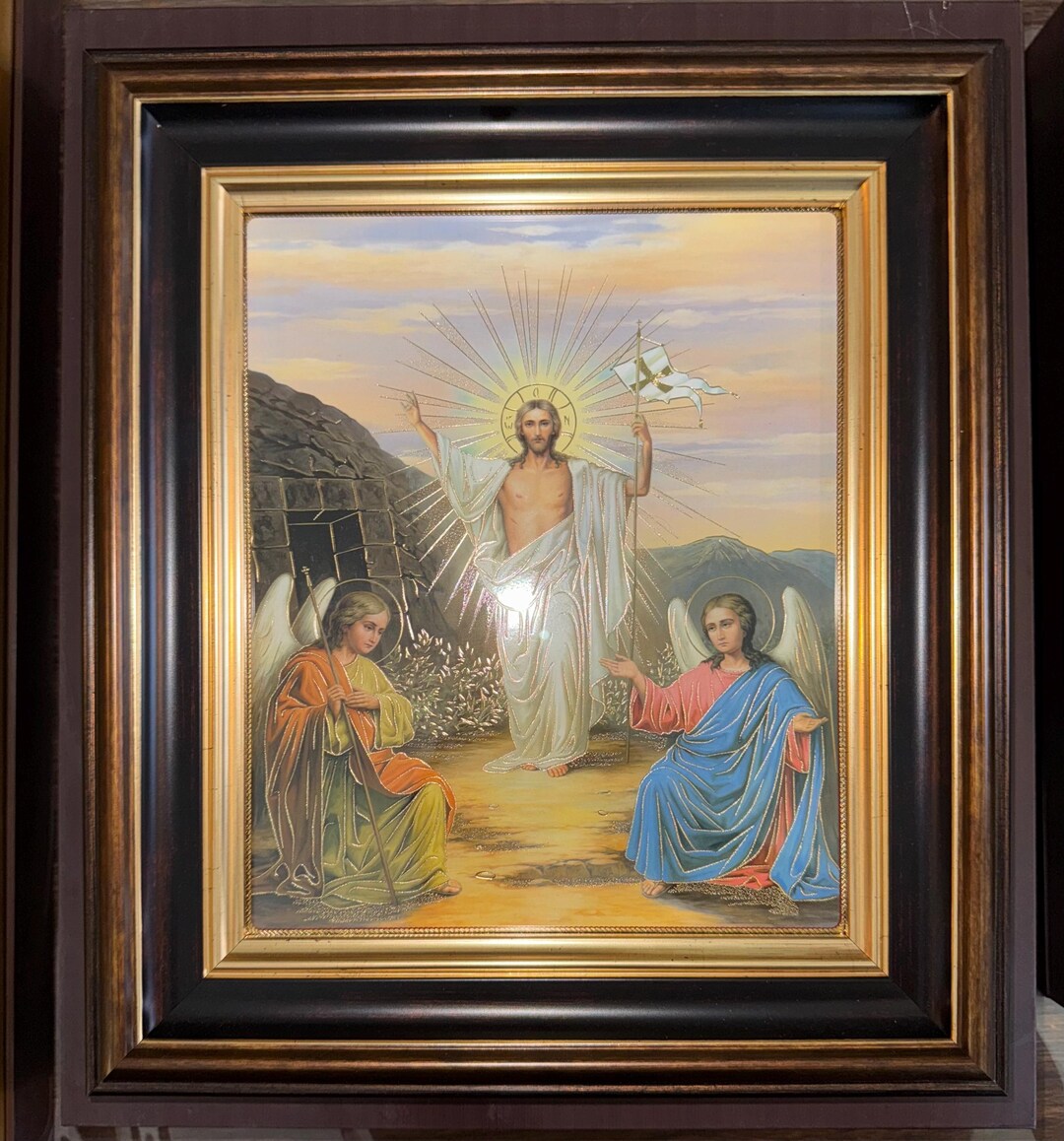 Resurrection of the Lord Jesus Christ Icon 11x12 1/2inches Gold Leaf ...