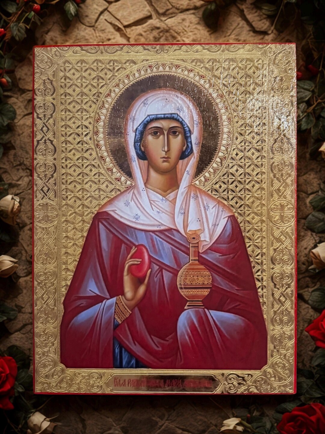 Saint Mary Magdalene 8x10in Handcrafted Icon - Etsy