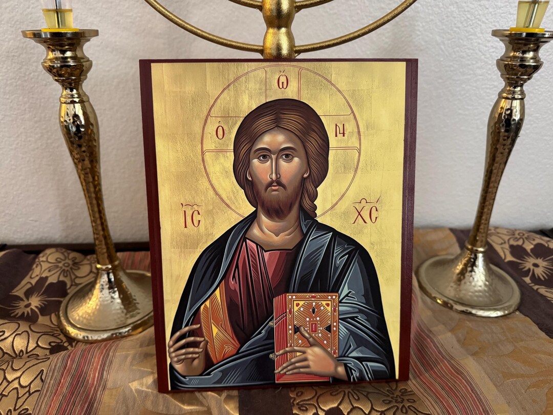 Christ Pantocrator Icon 8x10 Thin Wood - Etsy