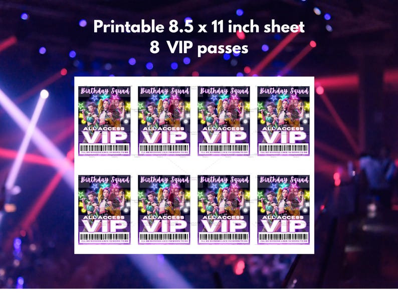 KPOP Demon Hunters VIP Pass: Printable Lanyard Badge (PDF) - Etsy