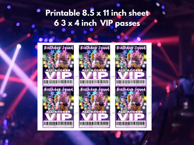 KPOP Demon Hunters VIP Pass: Printable Lanyard Badge (PDF) - Etsy