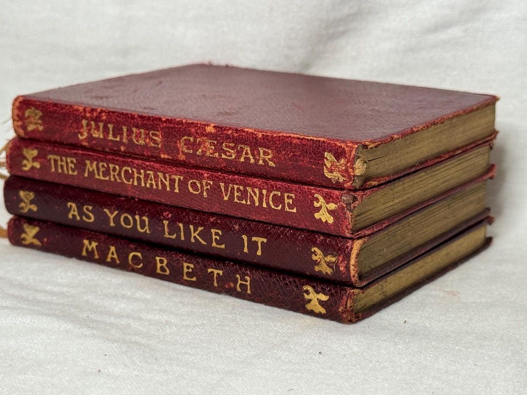 Antique Miniature Shakespeare Books 1912-1925 Cambridge Edition, Red ...