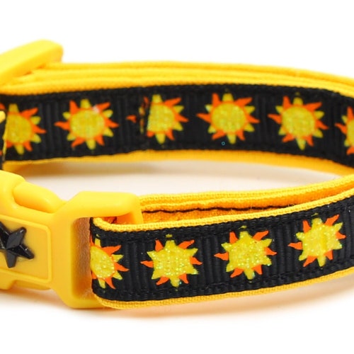 Sun Cat Collar Suns on Blue Breakaway Cat Collar Kitten - Etsy