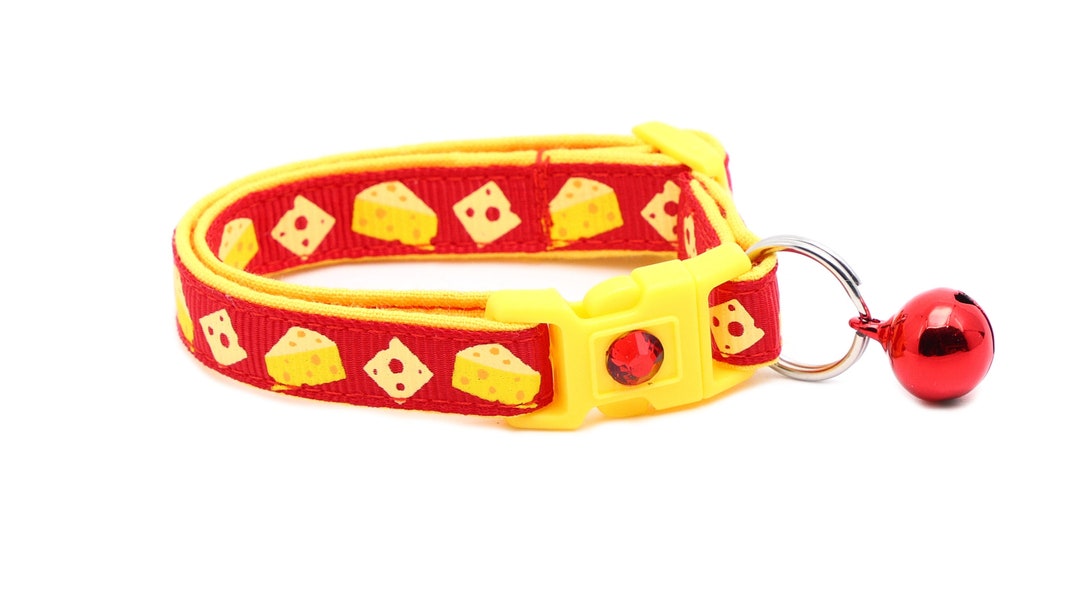 Cheese Cat Collar - Cheese on Red - Breakaway Safety - B154D276 - Etsy