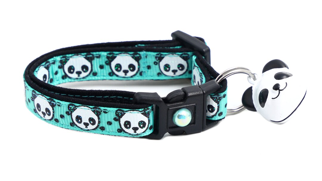 Panda Cat Collar - Panda Bears on Aqua - Breakaway Safety - B43D163 - Etsy