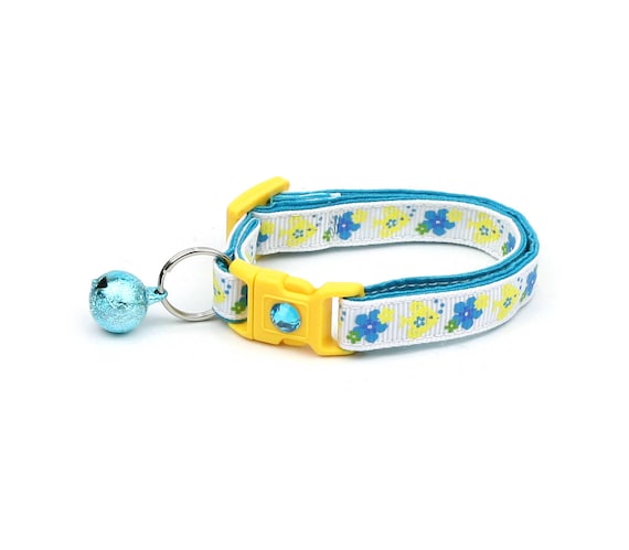 Fish Cat Collar Tropical Flowers and Fish Kitten or Large | Etsy