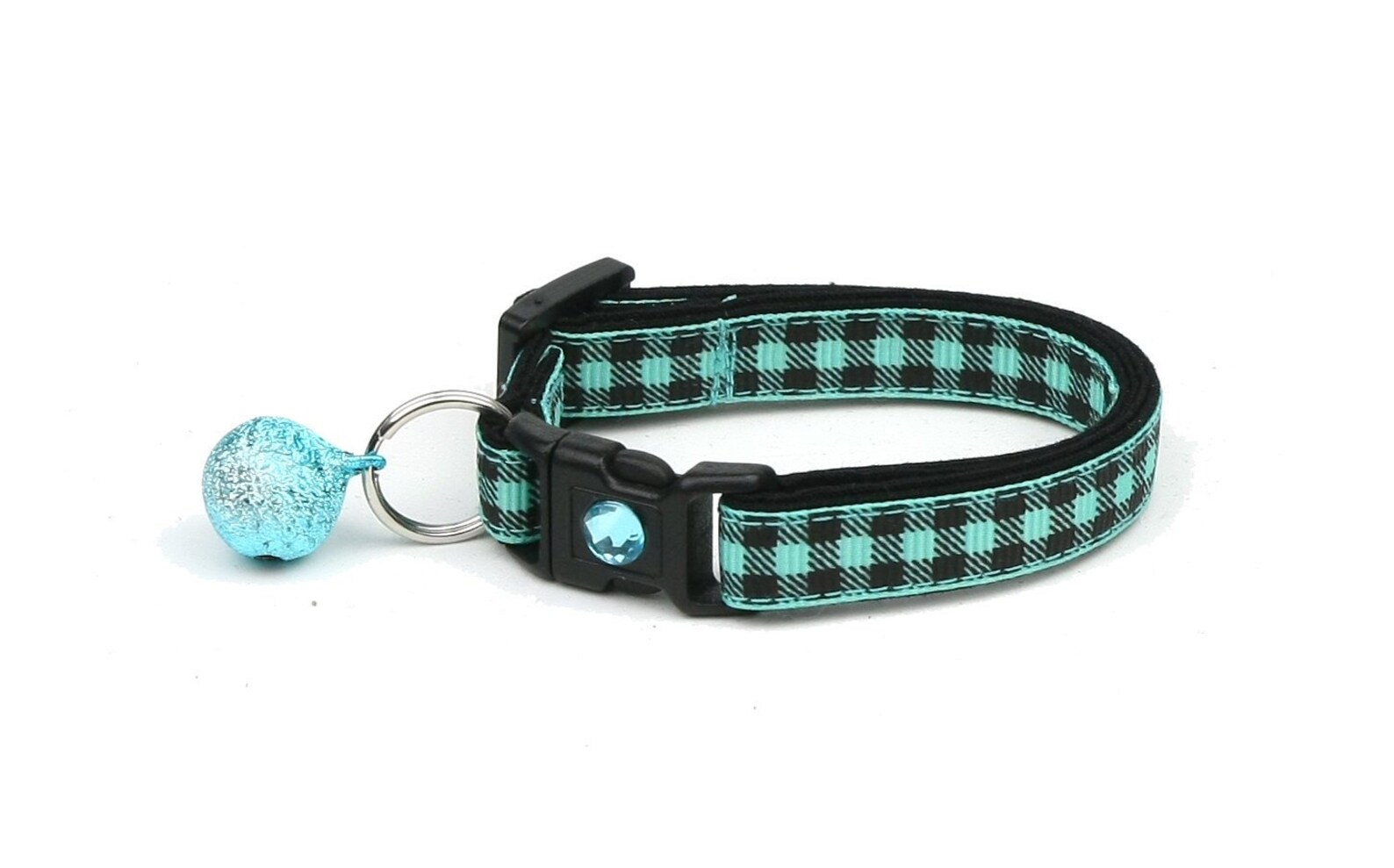 Plaid Cat Collar Buffalo Plaid on Teal Small Cat / Kitten - Etsy