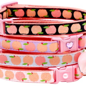 Peach Cat Collar - Peaches on Pink - Breakaway Safety - B176D269 - Etsy