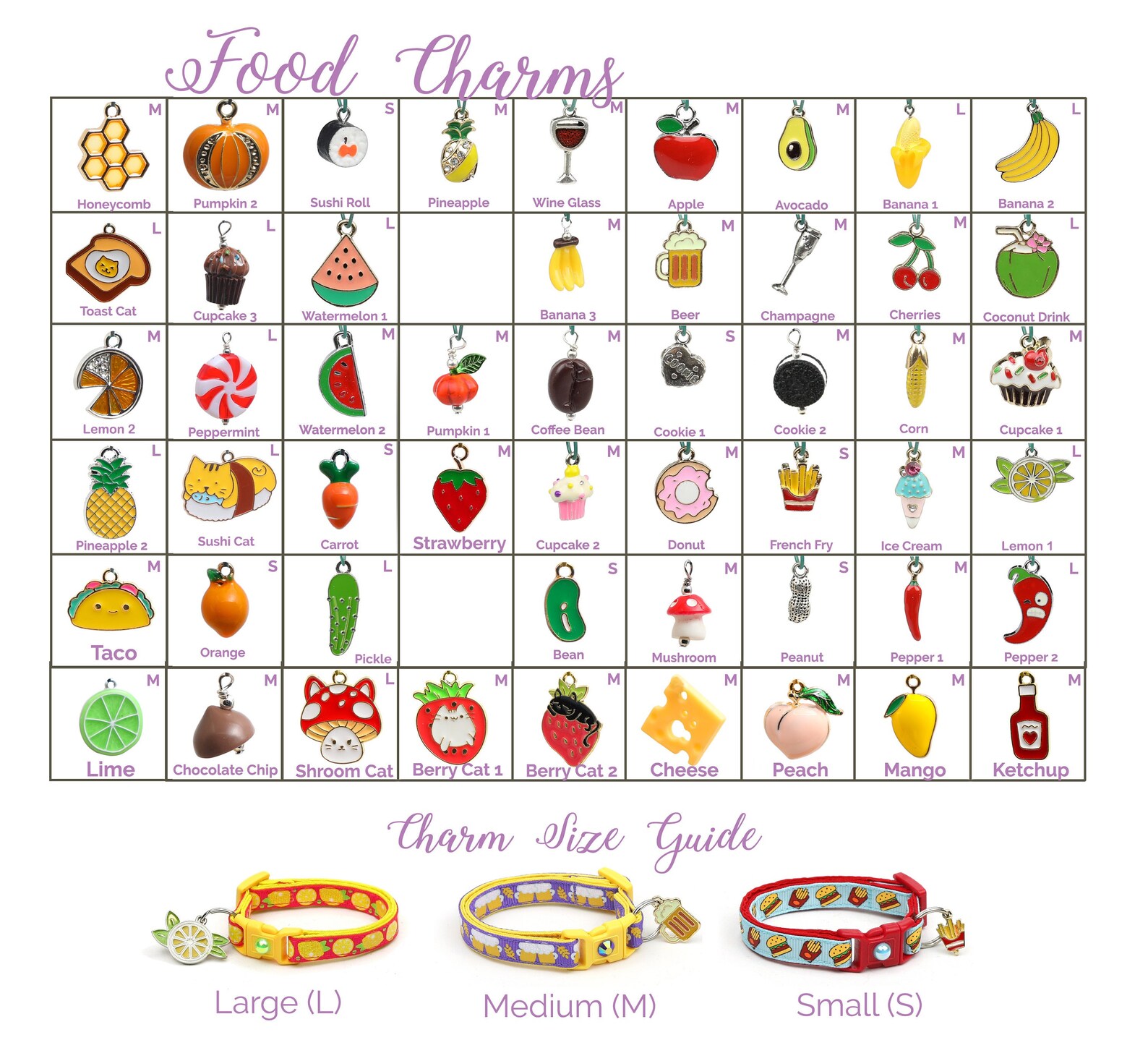 Collar Charms Food Charms Snacks Extra Charms for Cat - Etsy