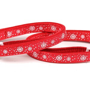 Snowflake Cat Collar snow Flurries on Red Breakaway Cat | Etsy