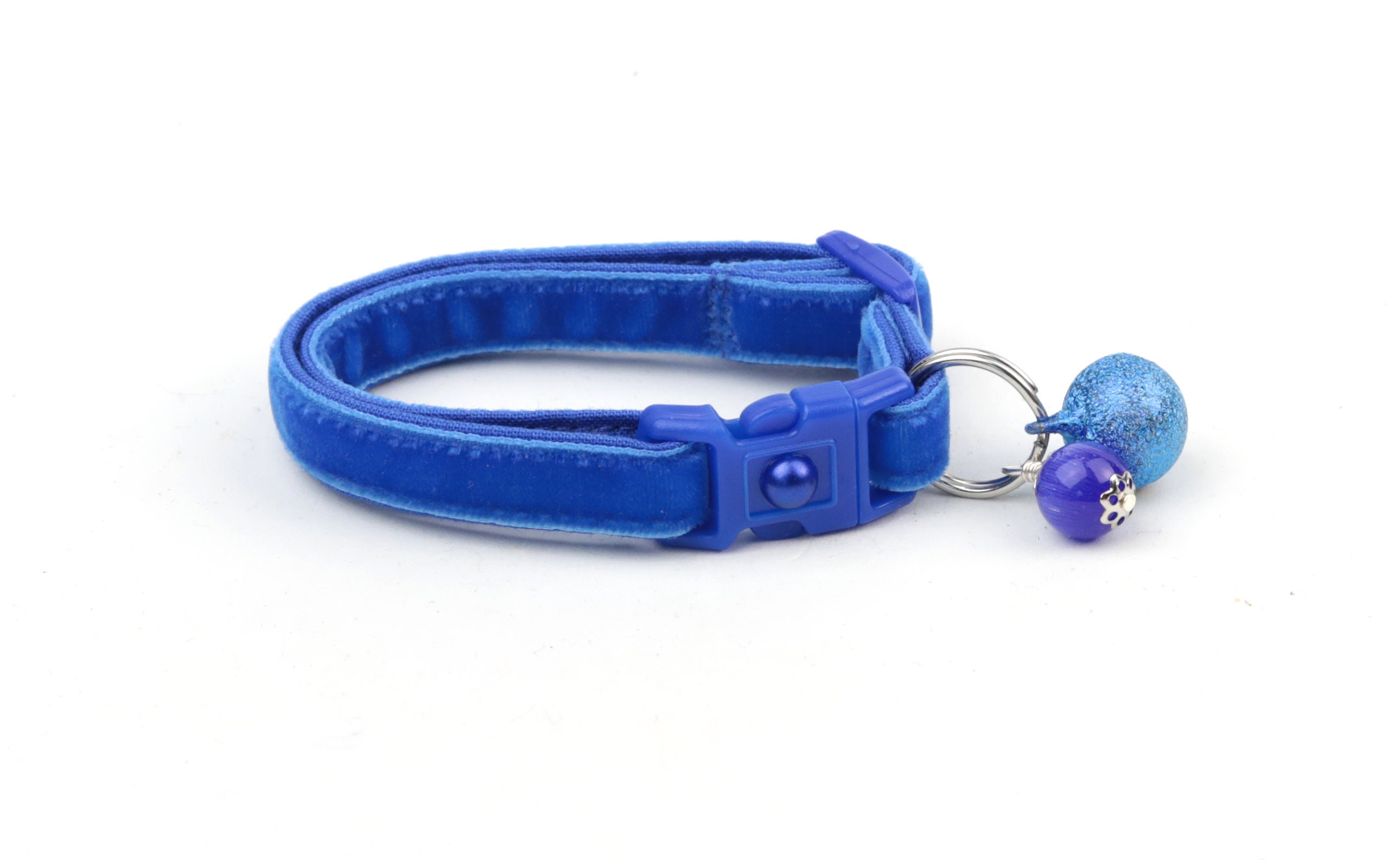 Soft Velvet Cat Collar Royal Blue Kitten or Large Size | Etsy