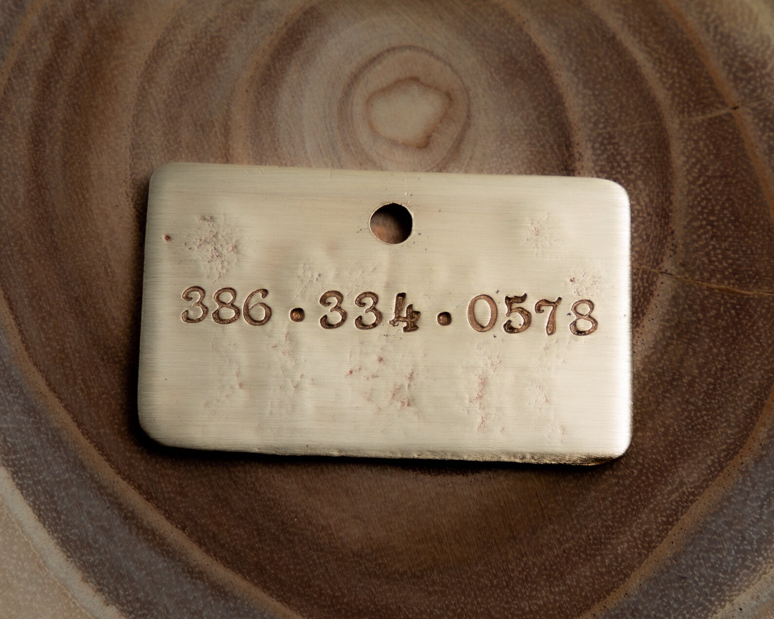 Lunar Phases Pet Tag - Custom Brass Pet ID Tag - Hand Stamped Dog or ...