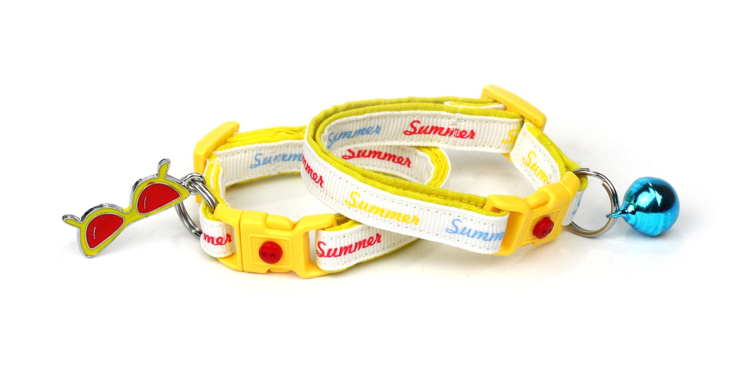 Summer Cat Collar Sunny Summer Days Small Cat / Kitten Size | Etsy
