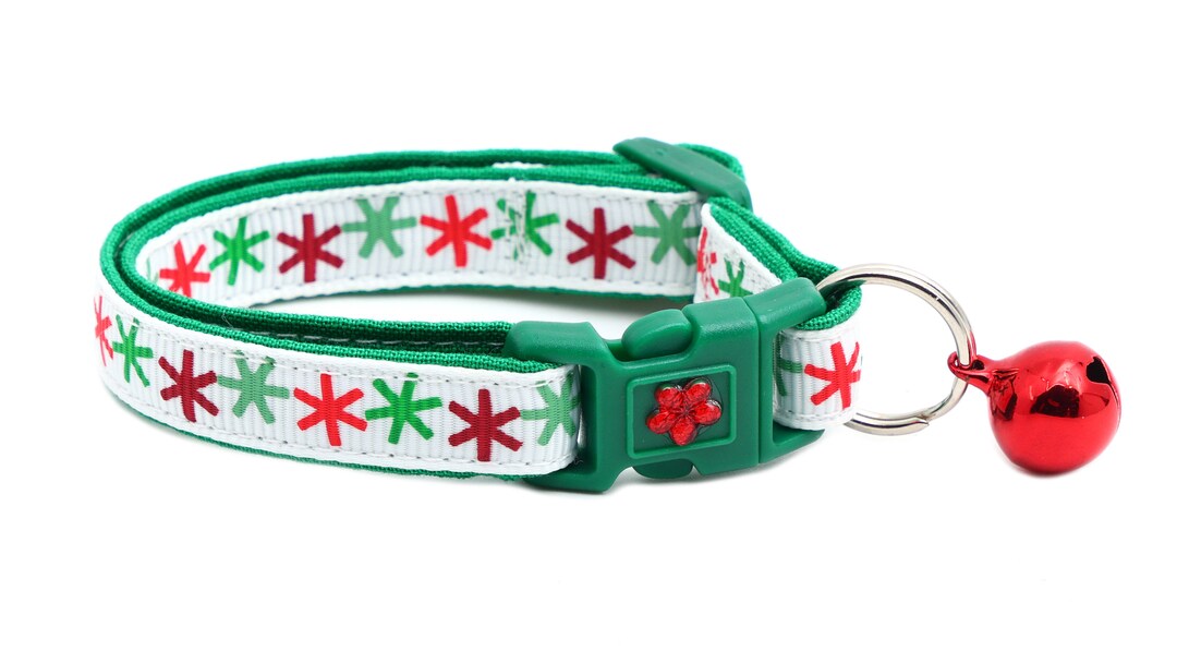 Snowflake Cat Collar - Asterisk Snowflakes - Breakaway Safety - B112D24 ...
