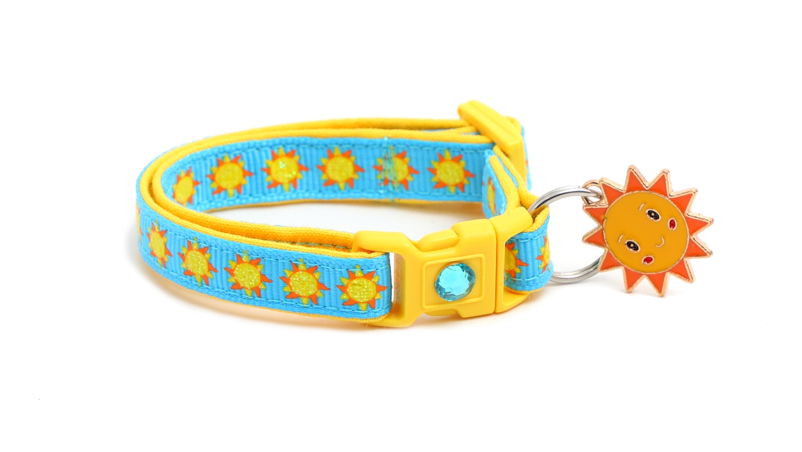 Sun Cat Collar Suns on Blue Breakaway Cat Collar Kitten - Etsy