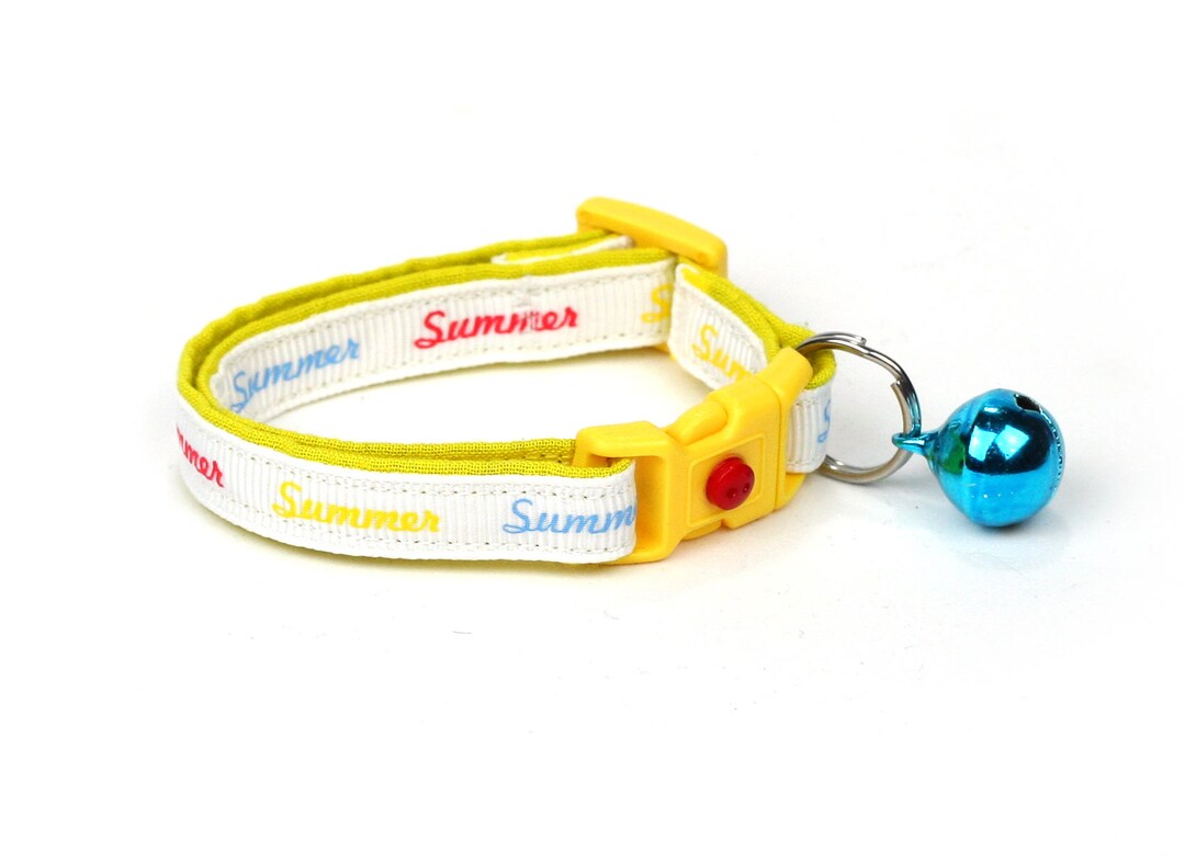 Summer Cat Collar Sunny Summer Days Small Cat / Kitten Size - Etsy