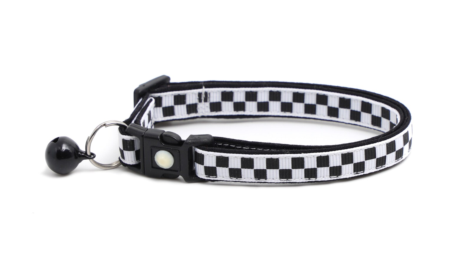 Checkered Cat Collar Black and White Checks Safety - Etsy