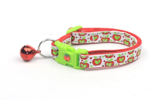 Fruit Cat Collar Colorful Red and Green Apples on White | Etsy