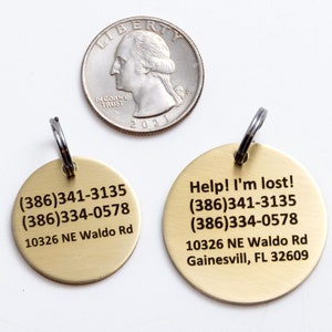 Engraved Crown Pet ID Tag - Cat or Dog Royal Purple and Gold Name Tag ...