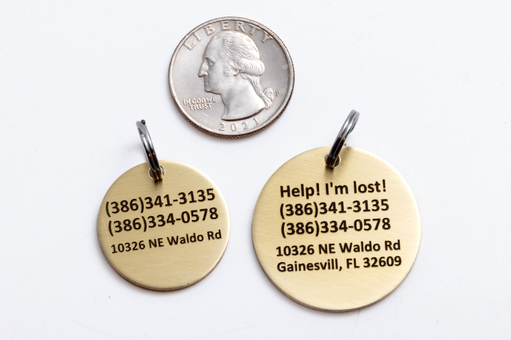Engraved Crown Pet ID Tag - Cat or Dog Royal Purple and Gold Name Tag ...