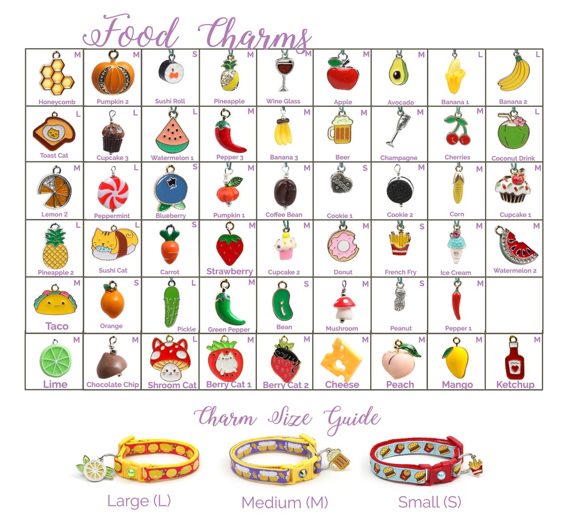 Collar Charms Food Charms Snacks Extra Charms for Cat - Etsy