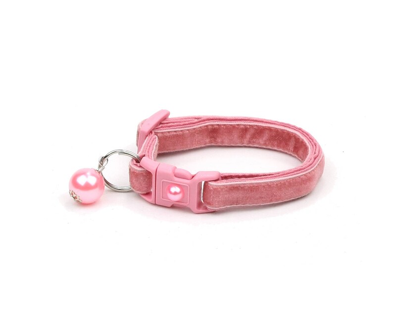 Soft Velvet Cat Collar Dusty Rose Pink Kitten or Large - Etsy
