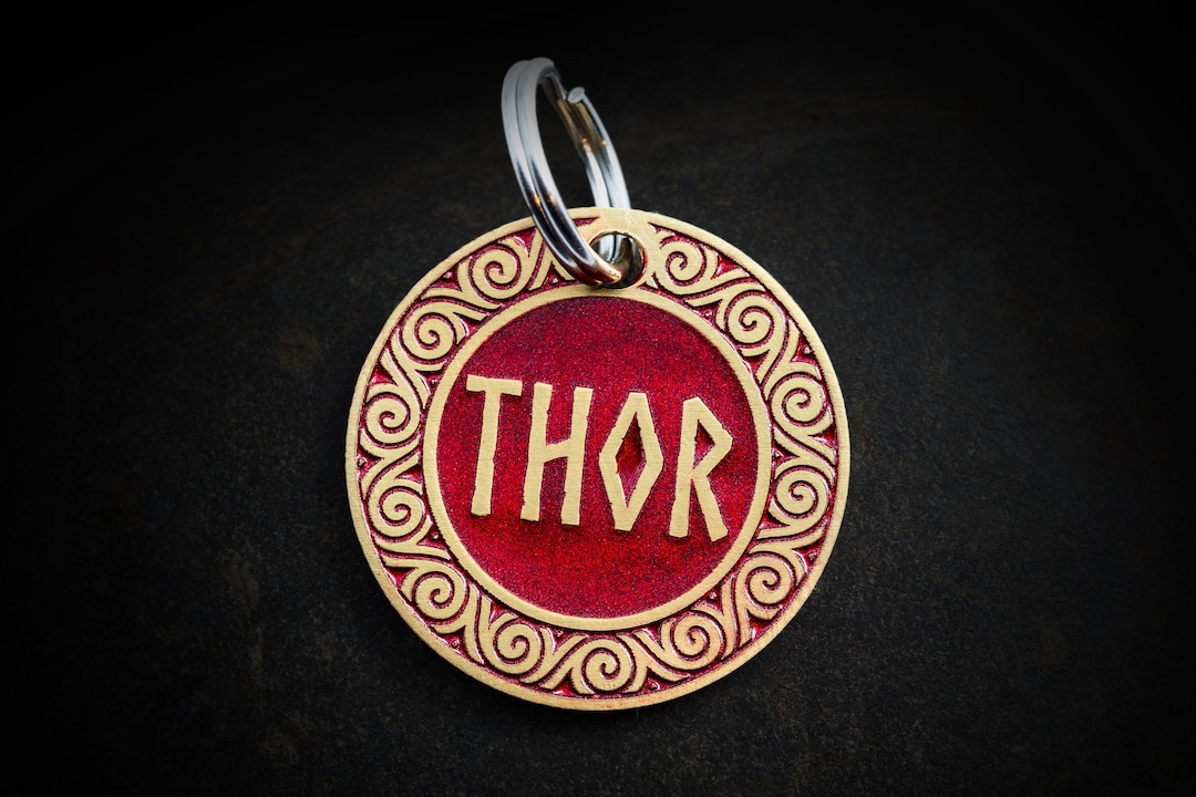 Engraved Norse Pet ID Tag - Personalized Cat or Dog Name Tag ...