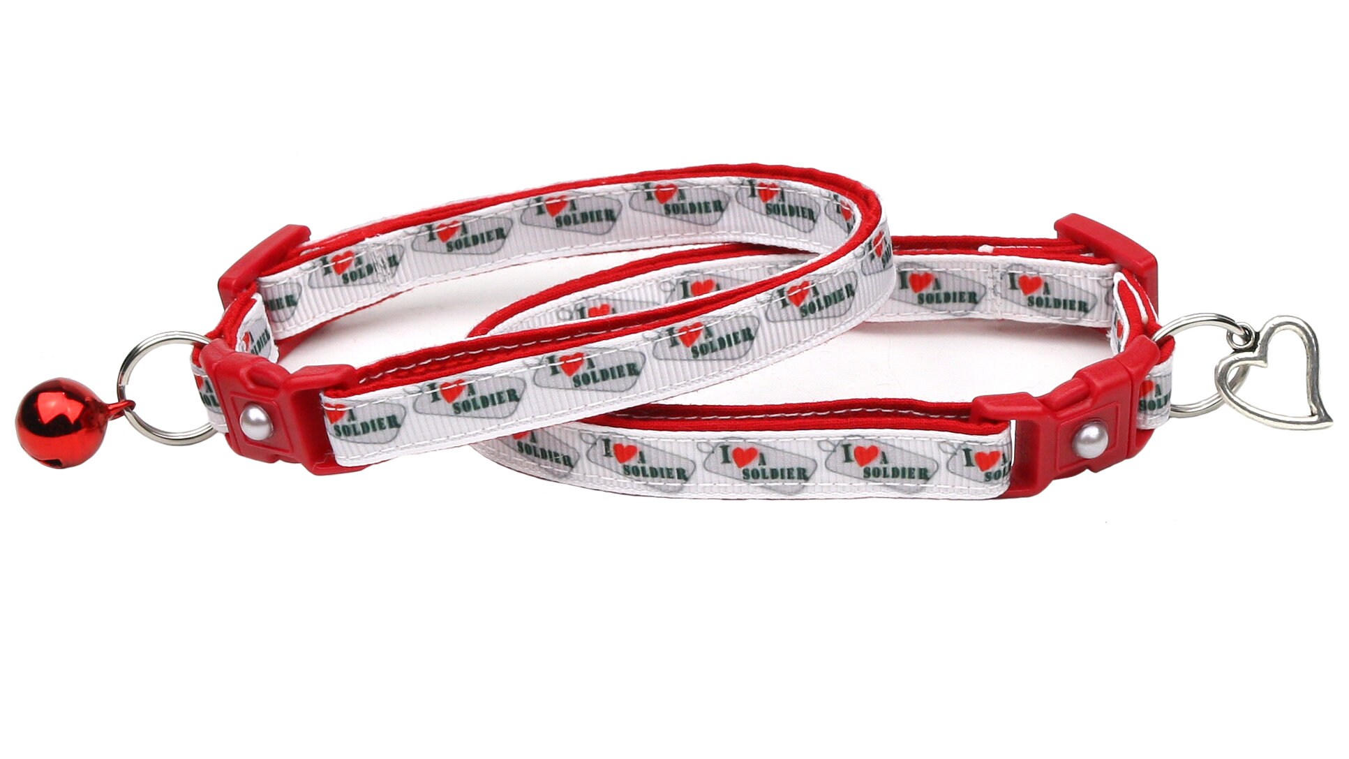 Military Collar - I Love a Soldier - Army - Marines - Breakaway Safety ...