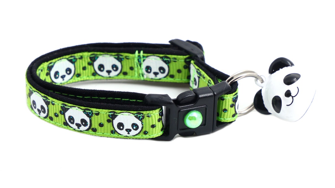Panda Cat Collar - Panda Bears on Green - Breakaway Safety - B29D163 ...