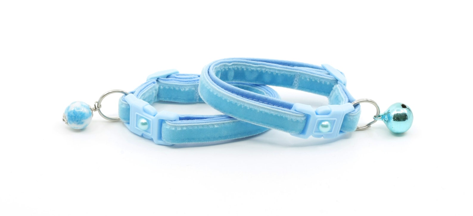 Soft Velvet Cat Collar Baby Blue Kitten or Large Size - Etsy