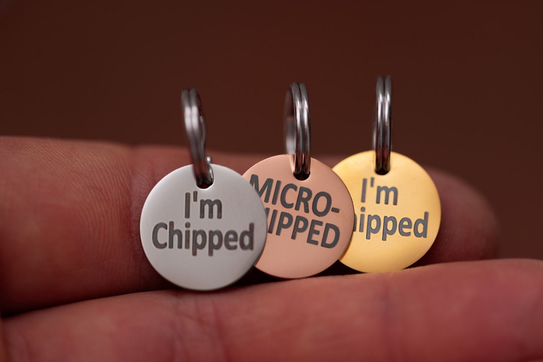 Stainless Steel "microchipped" and "i'm Chipped" Tags (not Customizable ...