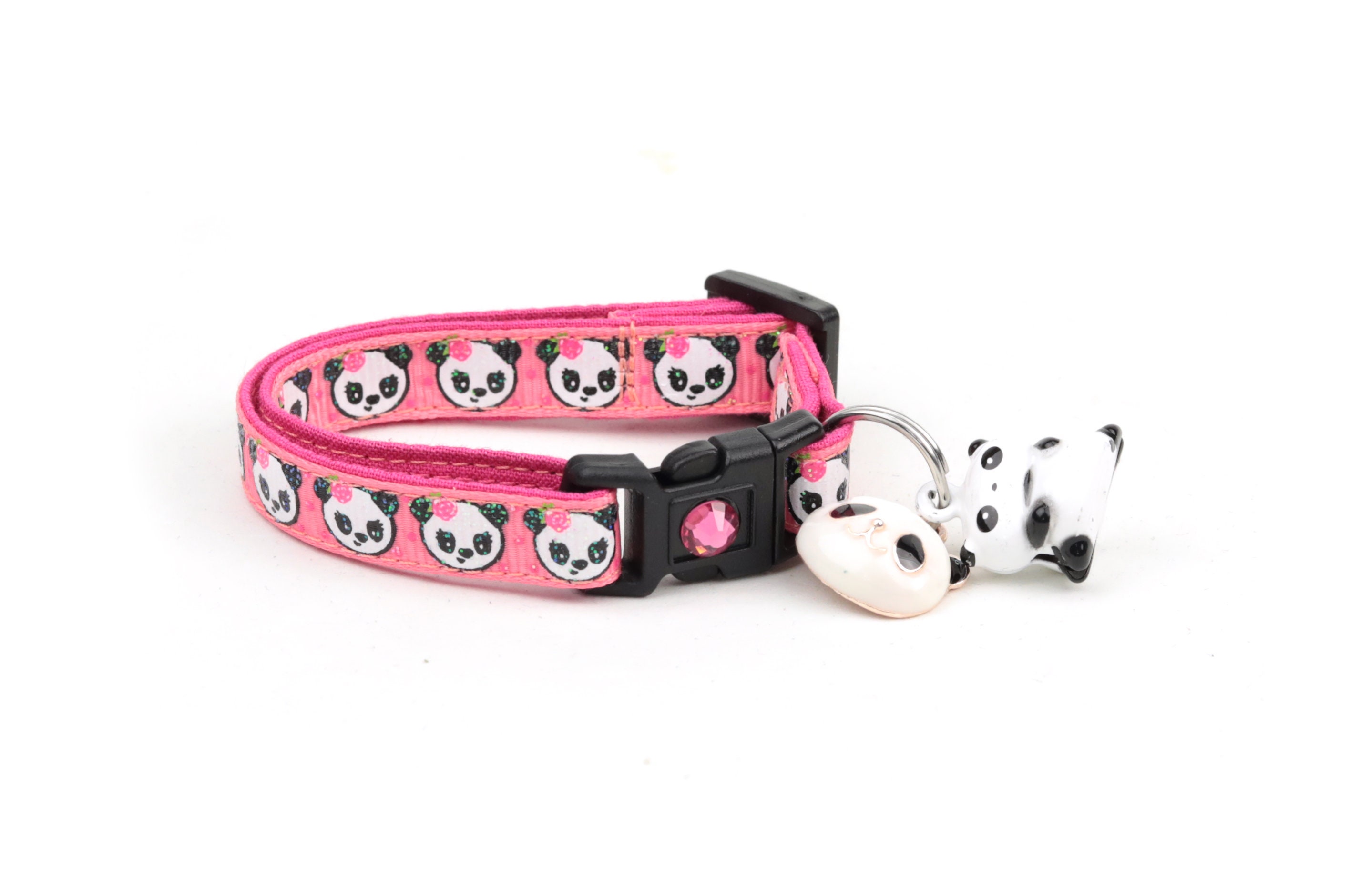 Panda Cat Collar Girly Panda Bears on Pink Small Cat / | Etsy