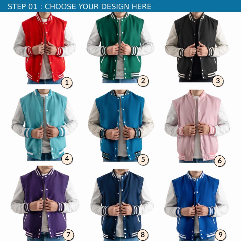 Custom Red and White Varsity Jacket: Design Your Own Letterman - Etsy
