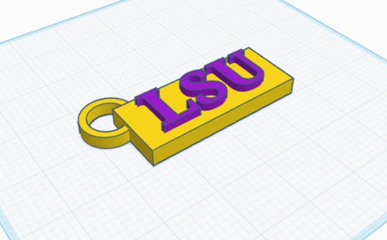 LSU Tigers Keychain 3D Print File Download - Etsy