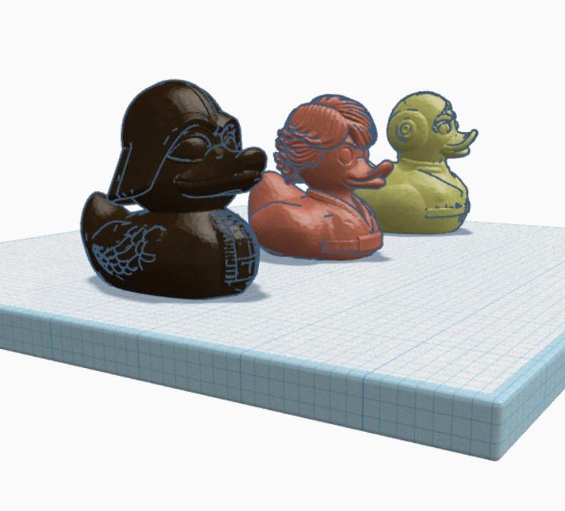 Star Wars Duck STL File Set: 3D Printable Darth, Leia, Skywalker ...