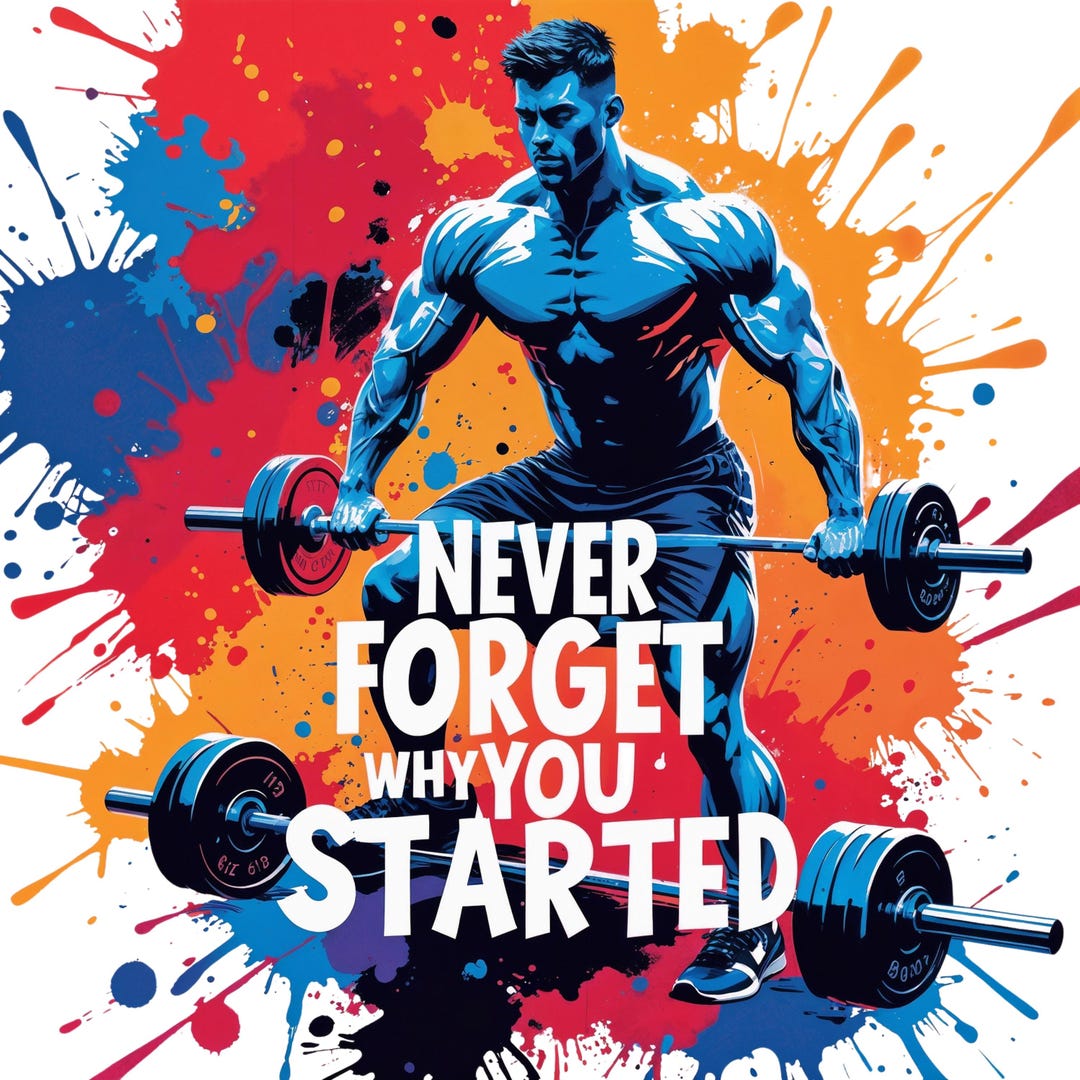 Fitness Motivational Poster: Gym Wall Art - Never Forget Why You ...