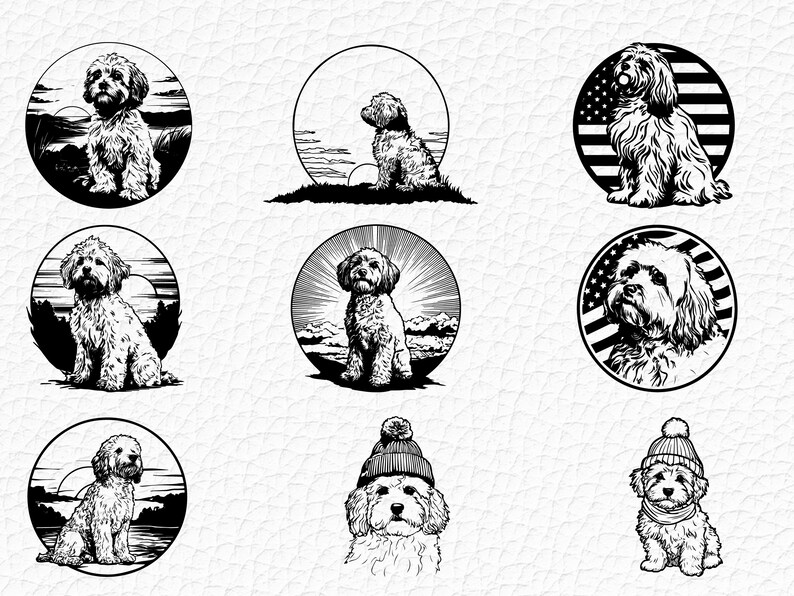 Cavapoo Dog Clipart, Pet Lover Vector Graphics (SVG, PNG) - Etsy