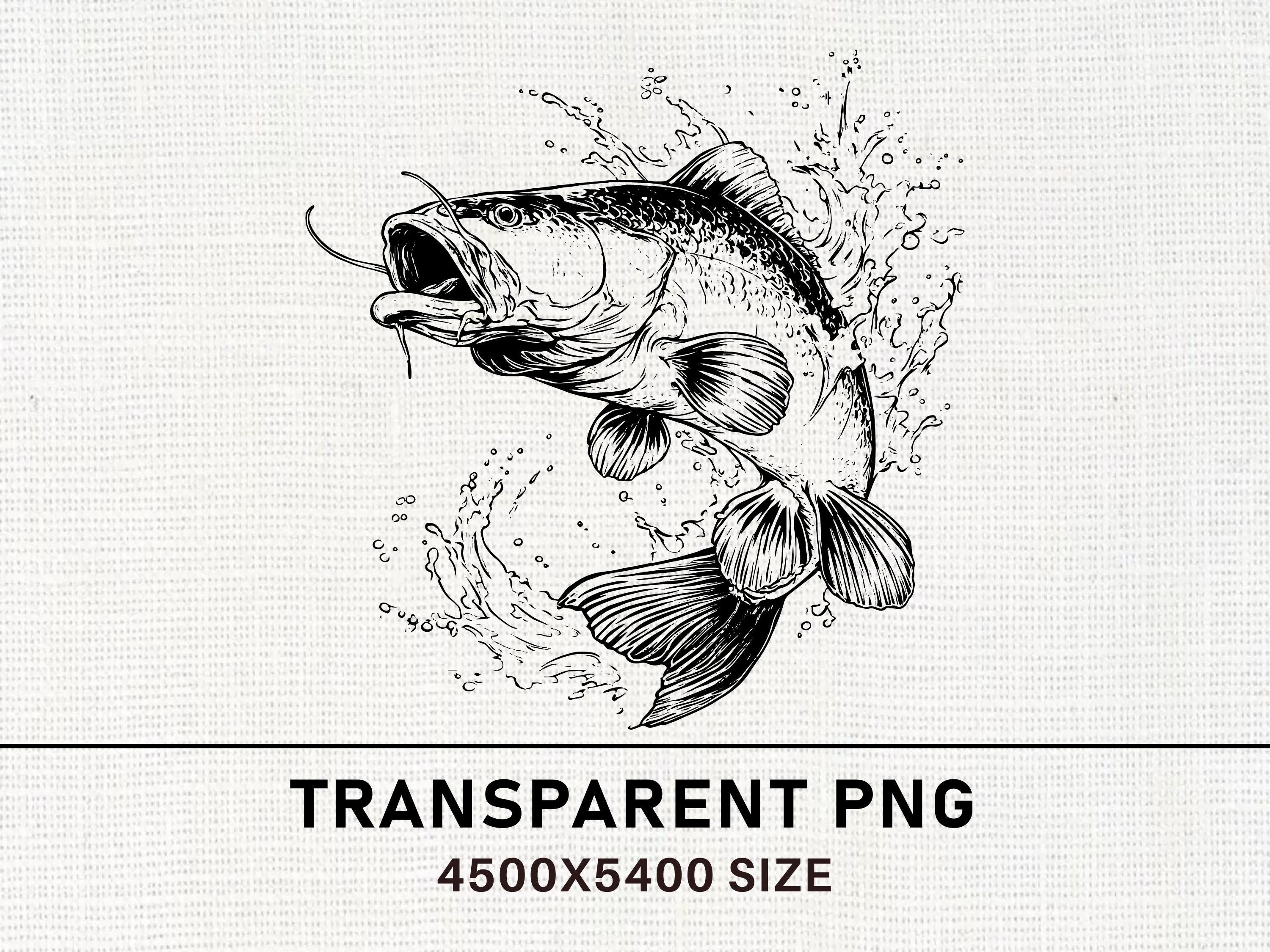 Catfish Silhouette SVG PNG Bundle, Fishing Clipart, Rustic Wildlife Cut ...