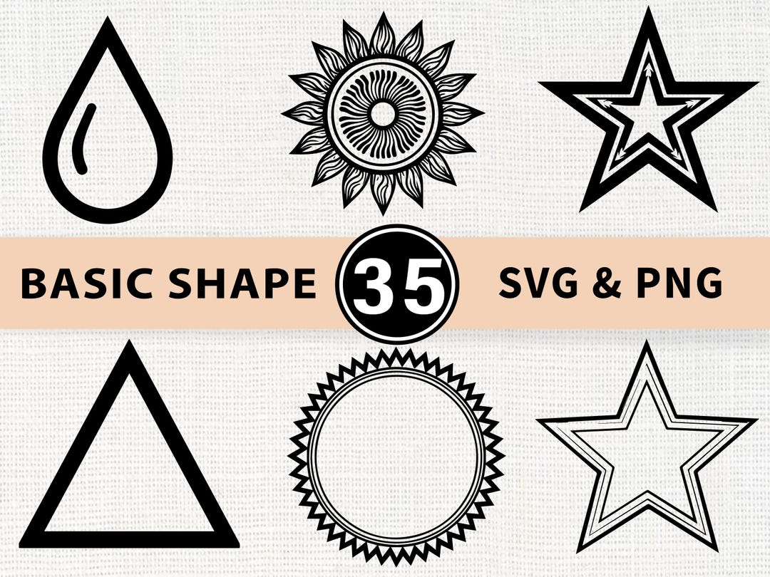 Basic Shapes SVG Bundle | Circle Square Triangle Shape SVG PNG Cricut ...