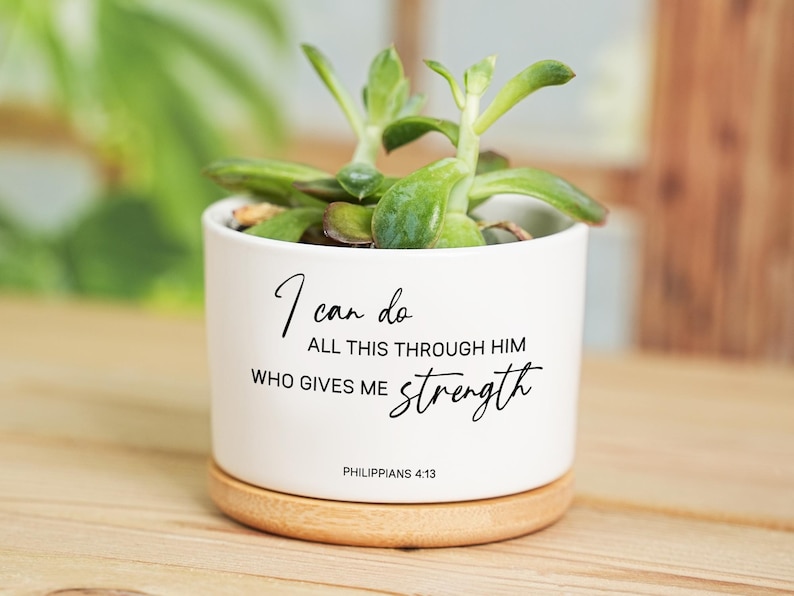 Favorite Bible Verse Gift, Personalized Succulent Planter With Bible ...