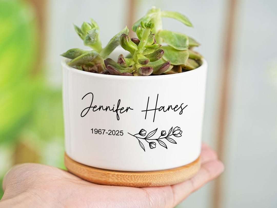 Personalized Memorial Succulent, Celebration of Life,condolences Gift ...