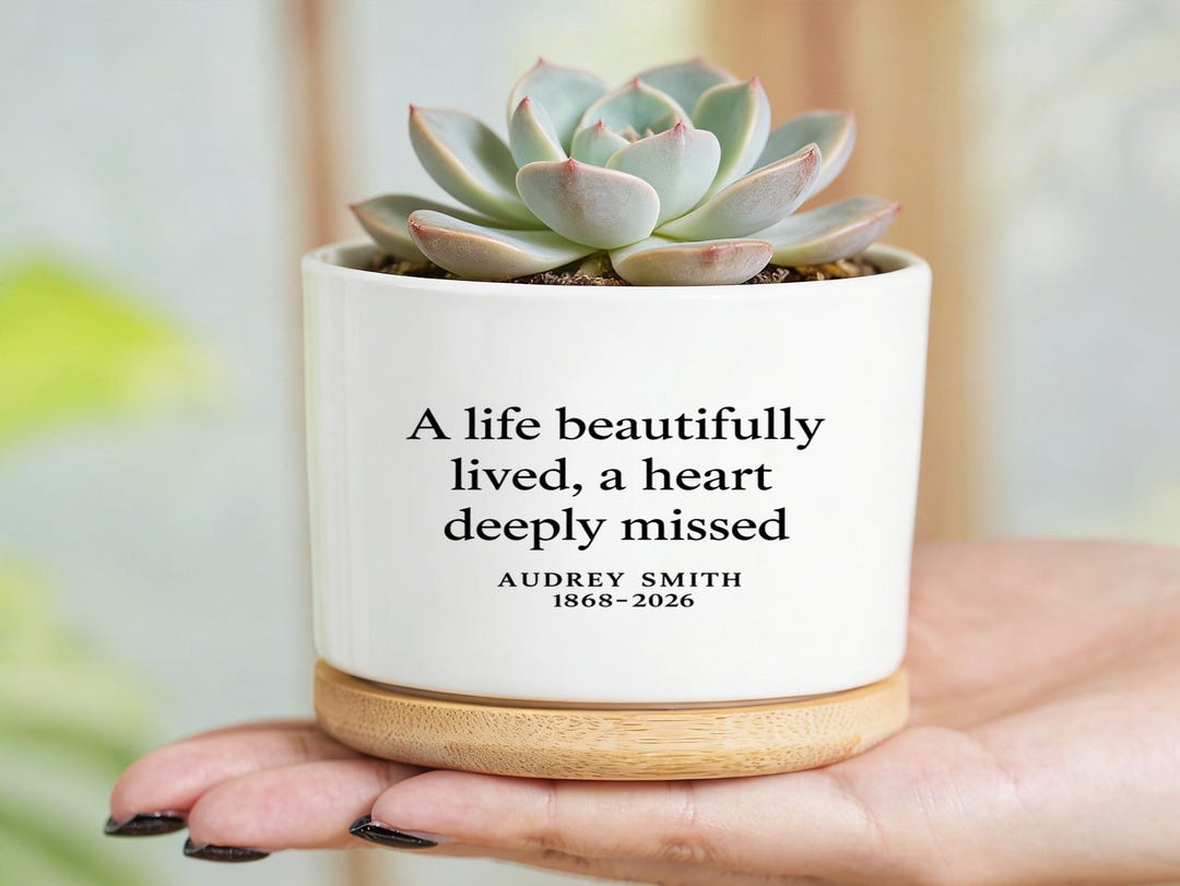Personalized Memorial Planter Pot, Celebration of Life, Personalized ...