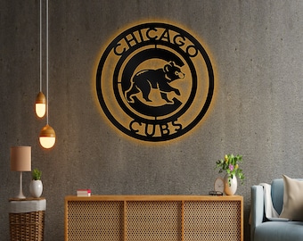 Cubs Metal Sign - Etsy