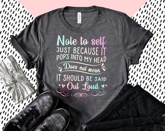 Note to Self Shirt - Etsy