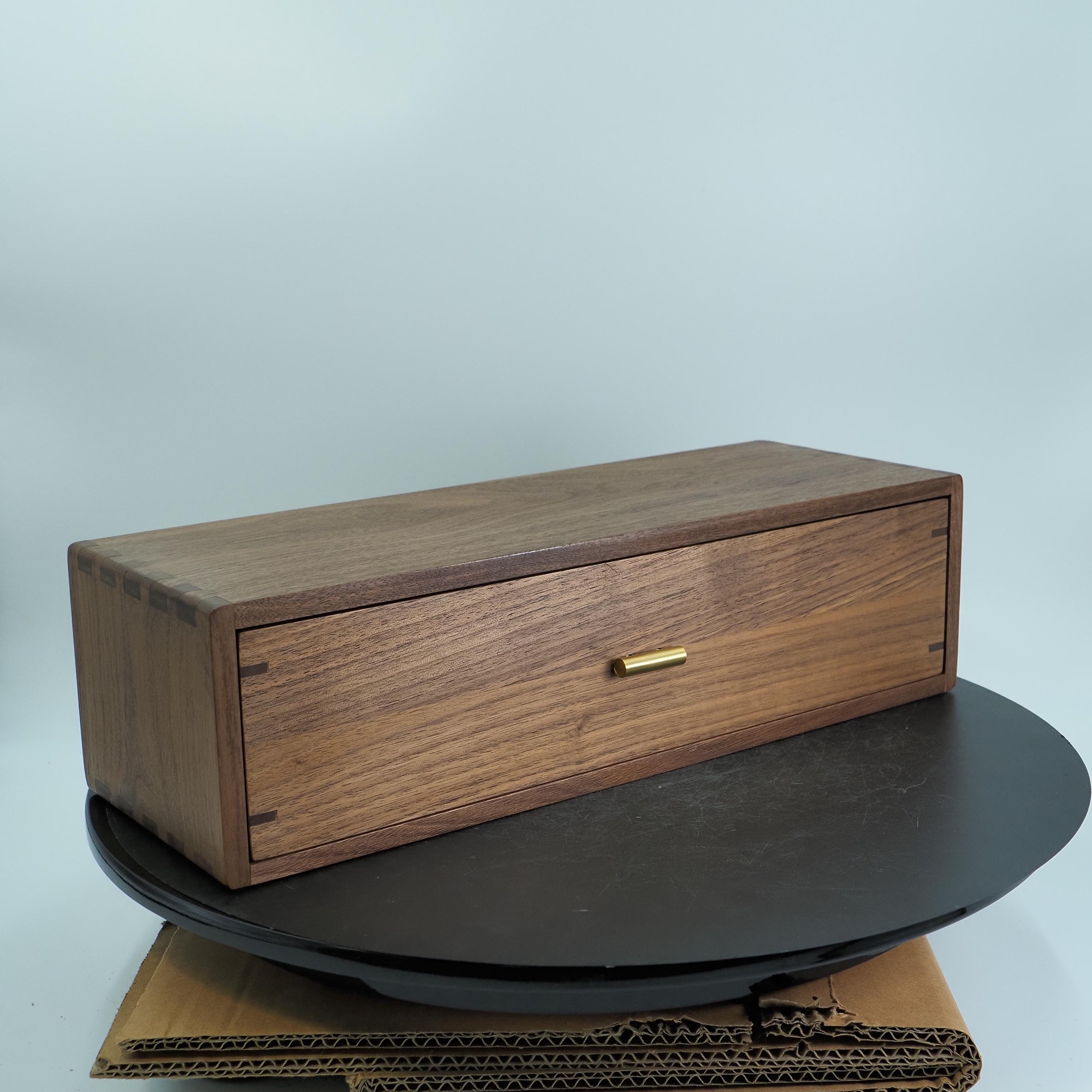 Handmade Black Walnut Drawer Box, Minimalist Desk Organizer - Etsy