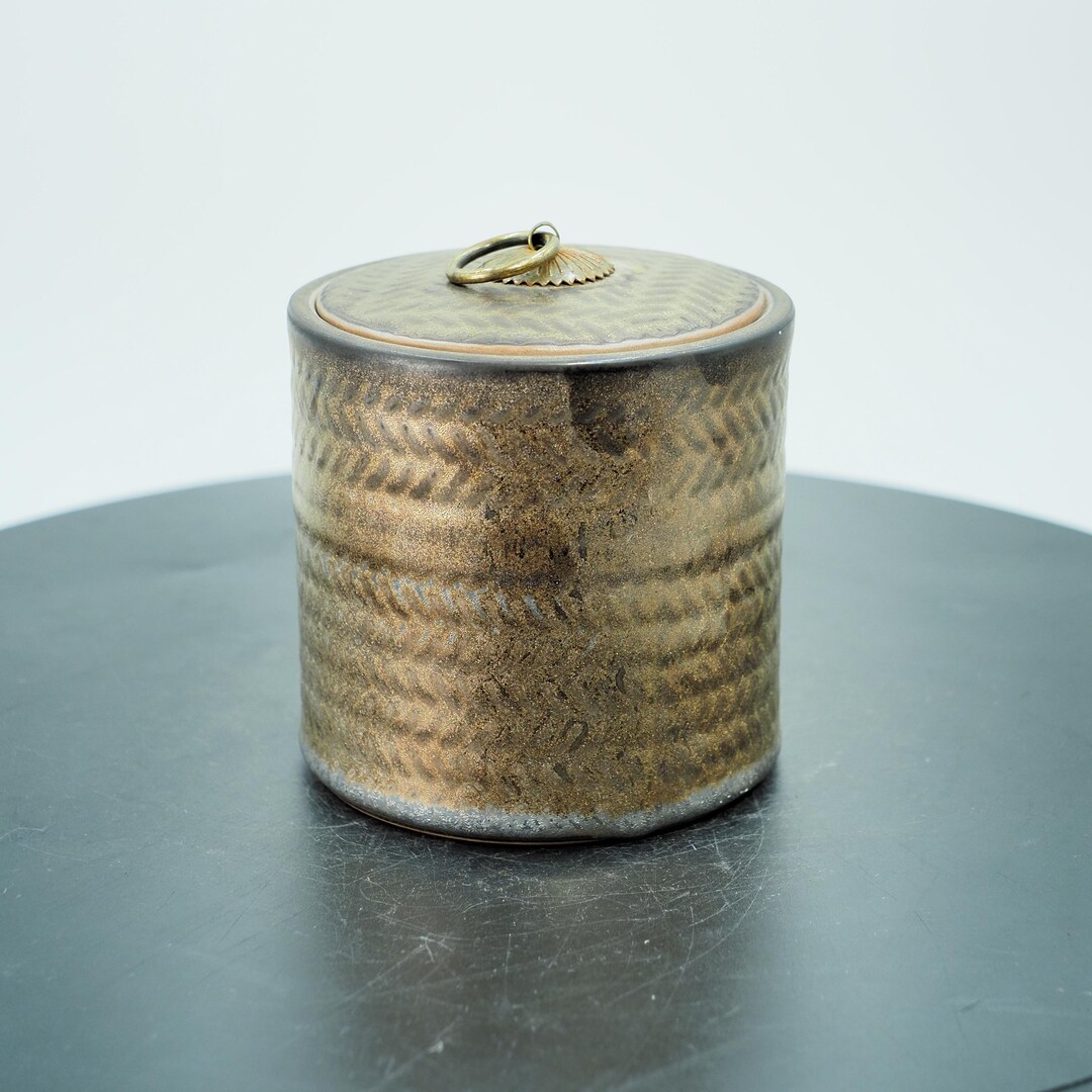 Handmade Ceramic Jar: Golden Brown Glazed Pottery Canister With Lid - Etsy