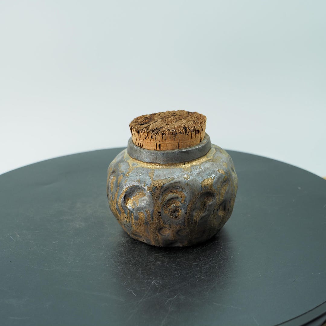 Golden-rim Tea Canister, Solid Wood Lid, Moisture-proof, Mold-resistant ...