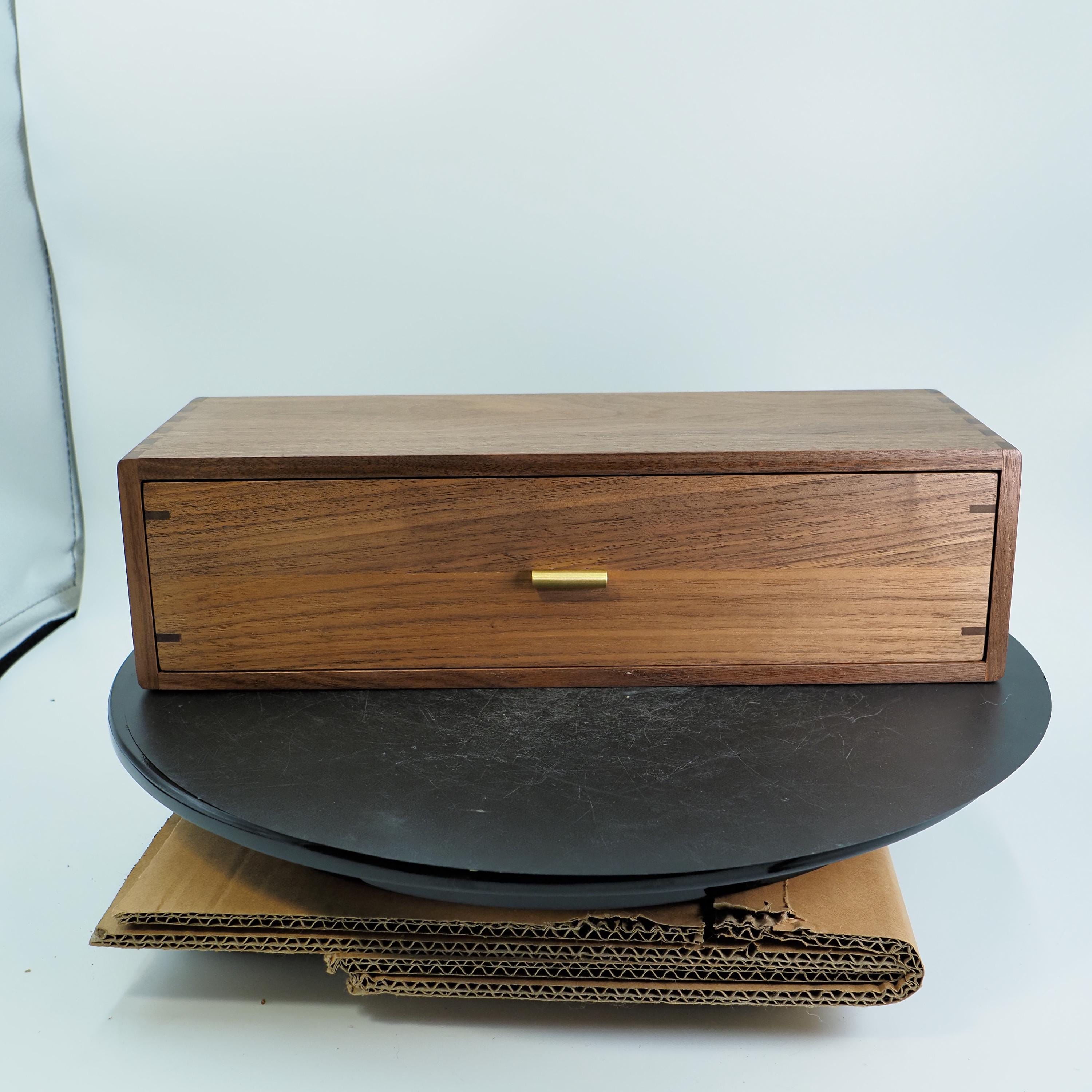 Handmade Black Walnut Drawer Box, Minimalist Desk Organizer - Etsy