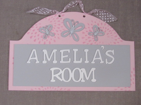 Personalized Room Sign for Girls. | Etsy